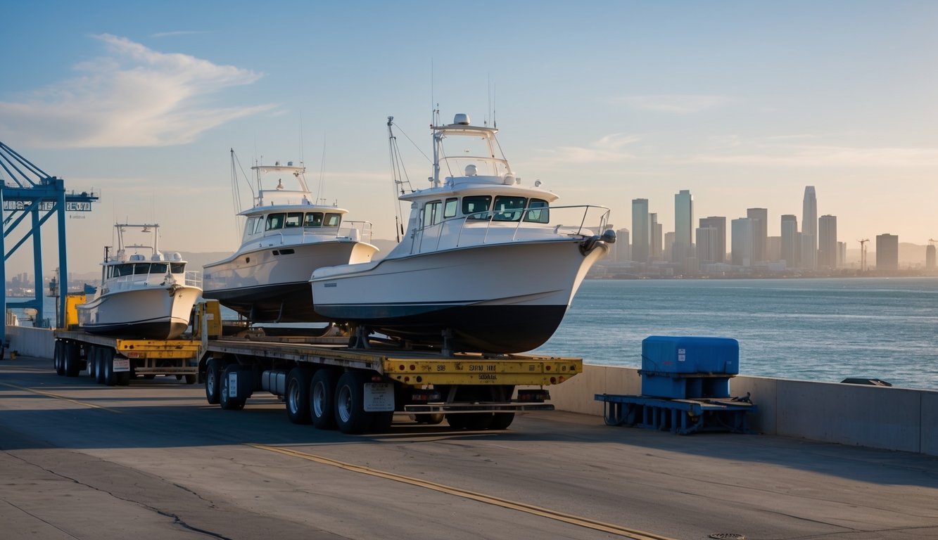 Transporting Boats from or to Los Angeles, CA: Ground Shipping